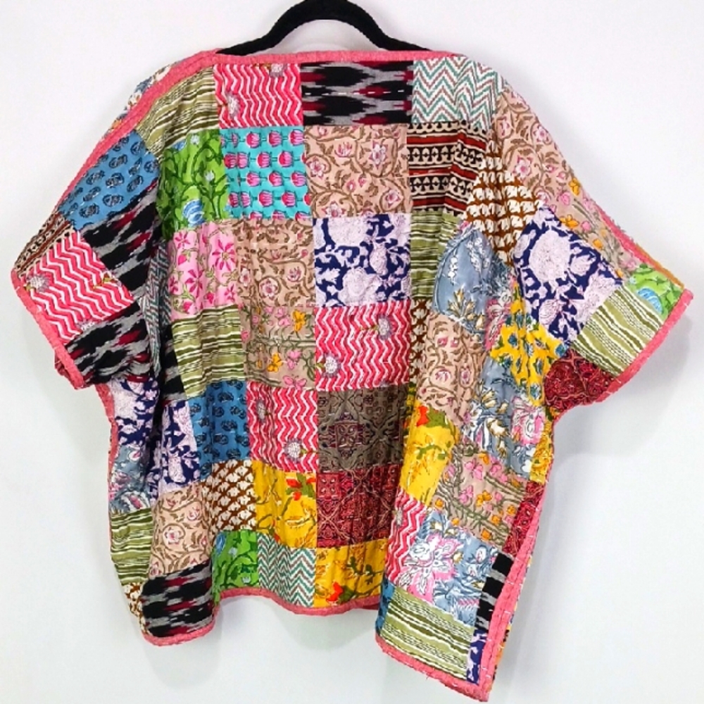 Multi Patches Oversize Boxy Top. - Gem